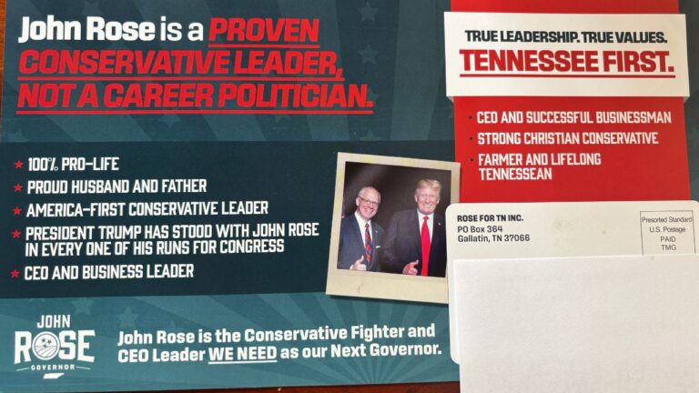 John Rose Hits the Mailboxes as the Governor's Race Heats Up - TriStar ...