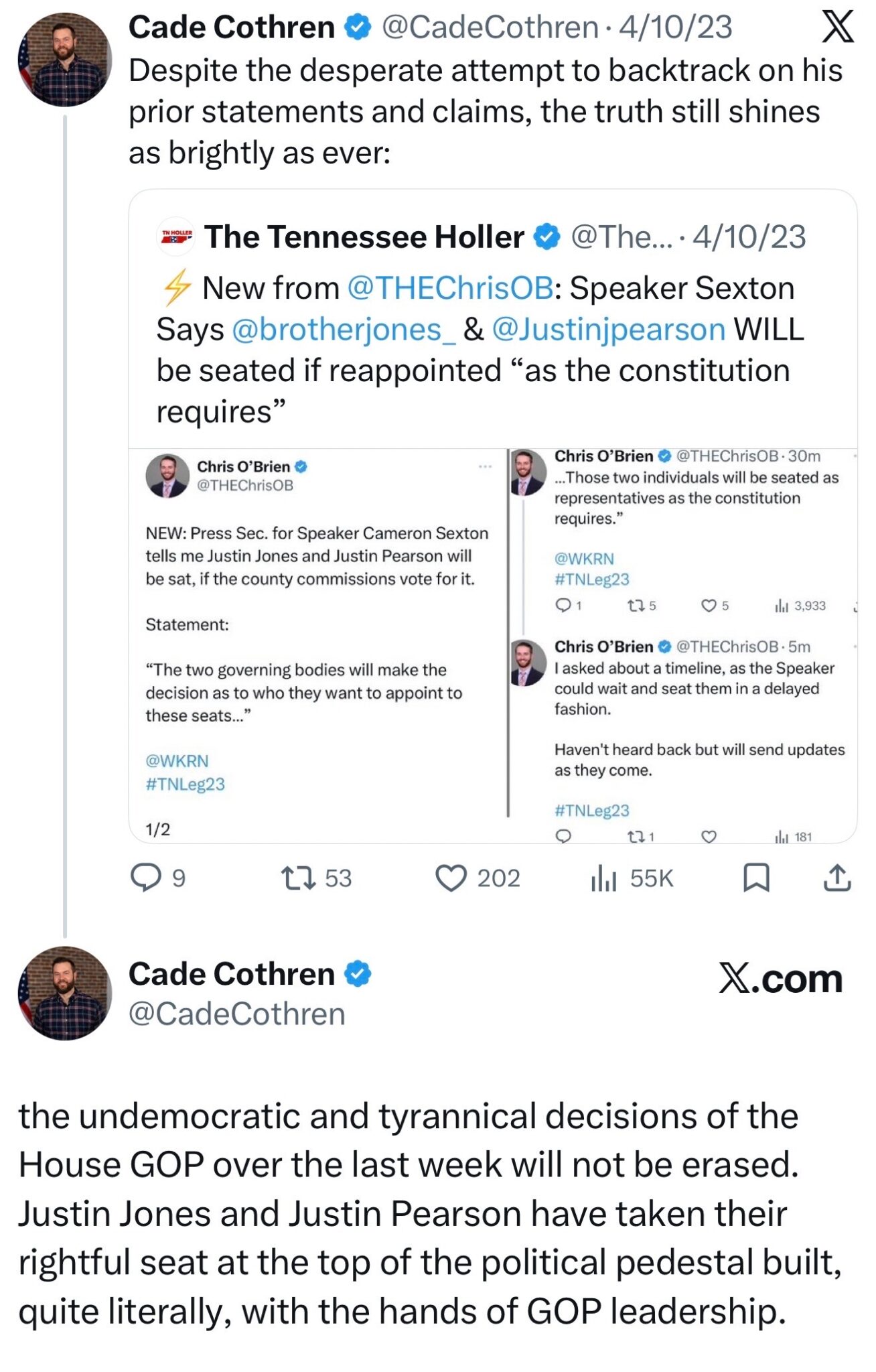Tennessee GOP Chair Removes Cade Cothren, 39 Others From Primary ...